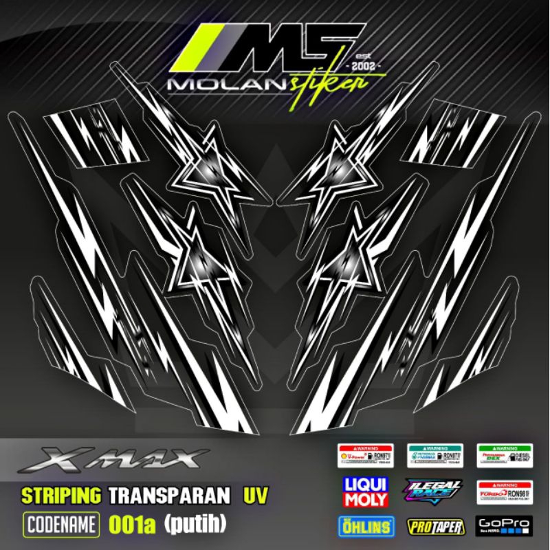 Jual Decal Sticker Striping Variasi Transparan Uv Xmax Old Xmax Star ...