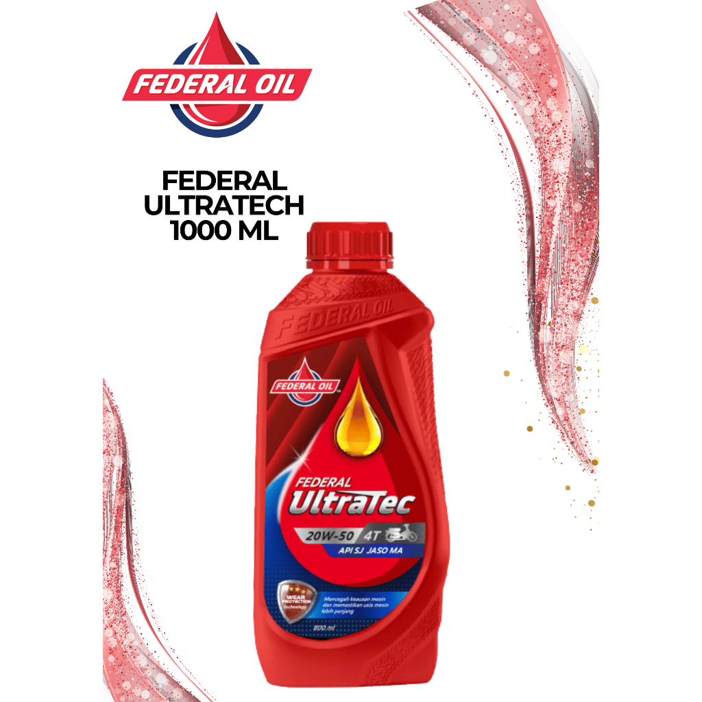 Jual Oli Federal Ultratech 1000ml SAE 20W-50 Oli Motor Bebek 1L ...