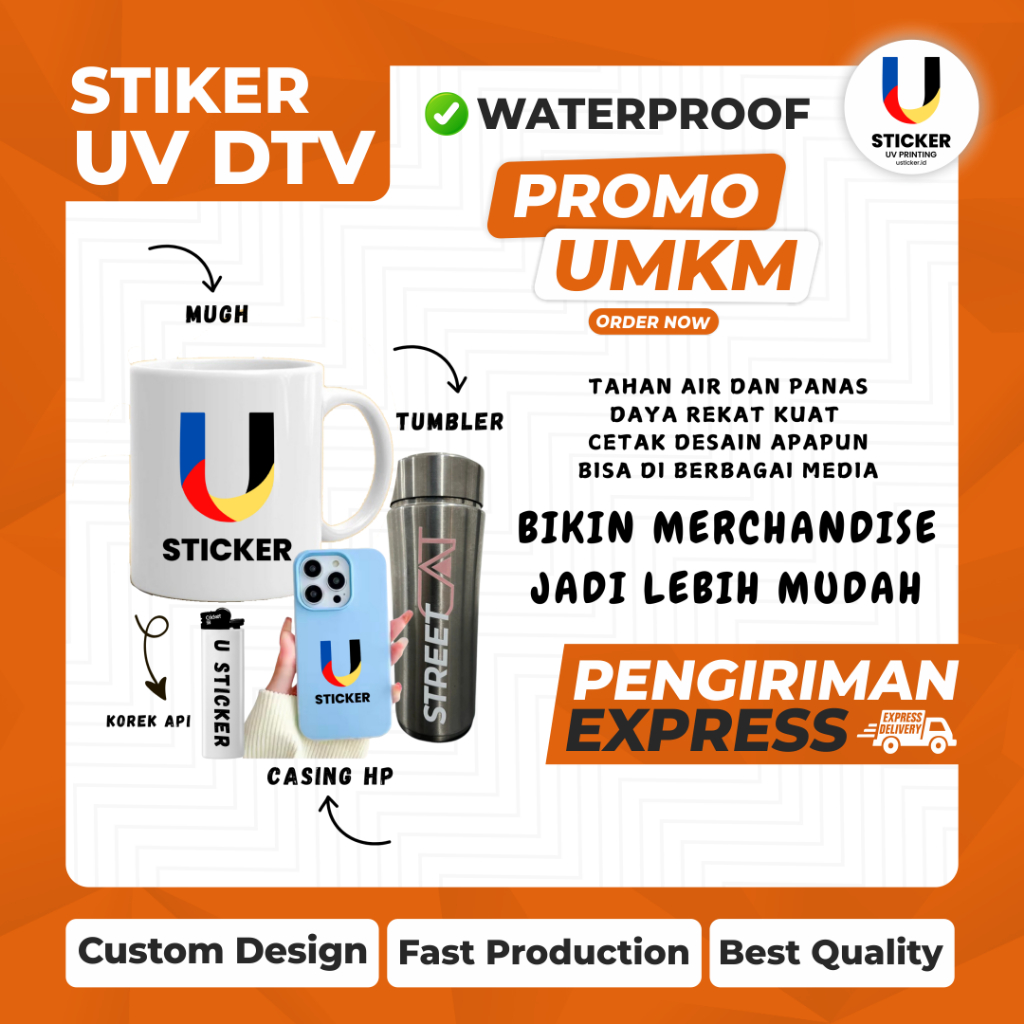 Jual CETAK STIKER STICKER UV DTF TIMBUL / DECAL KERING METERAN | Shopee ...