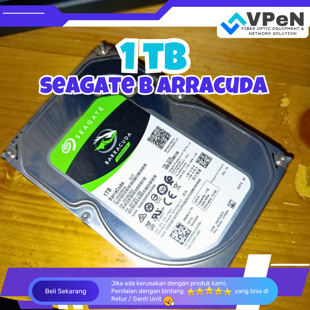 Jual Seagate Barracuda HDD 3.5inch 1TB Hardisk internal for PC | Shopee ...
