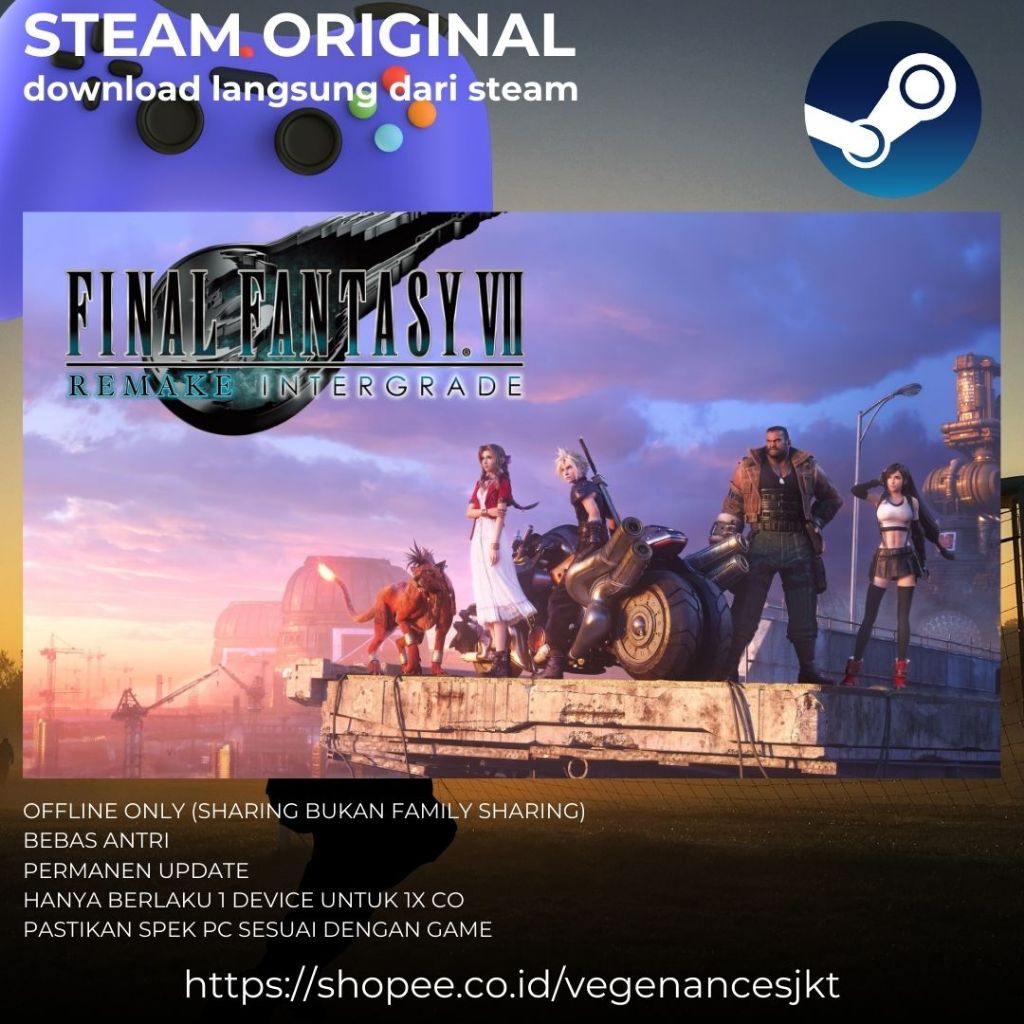 Jual FINAL FANTASY VII REMAKE INTERGRADE PC Game Sharing Original ...