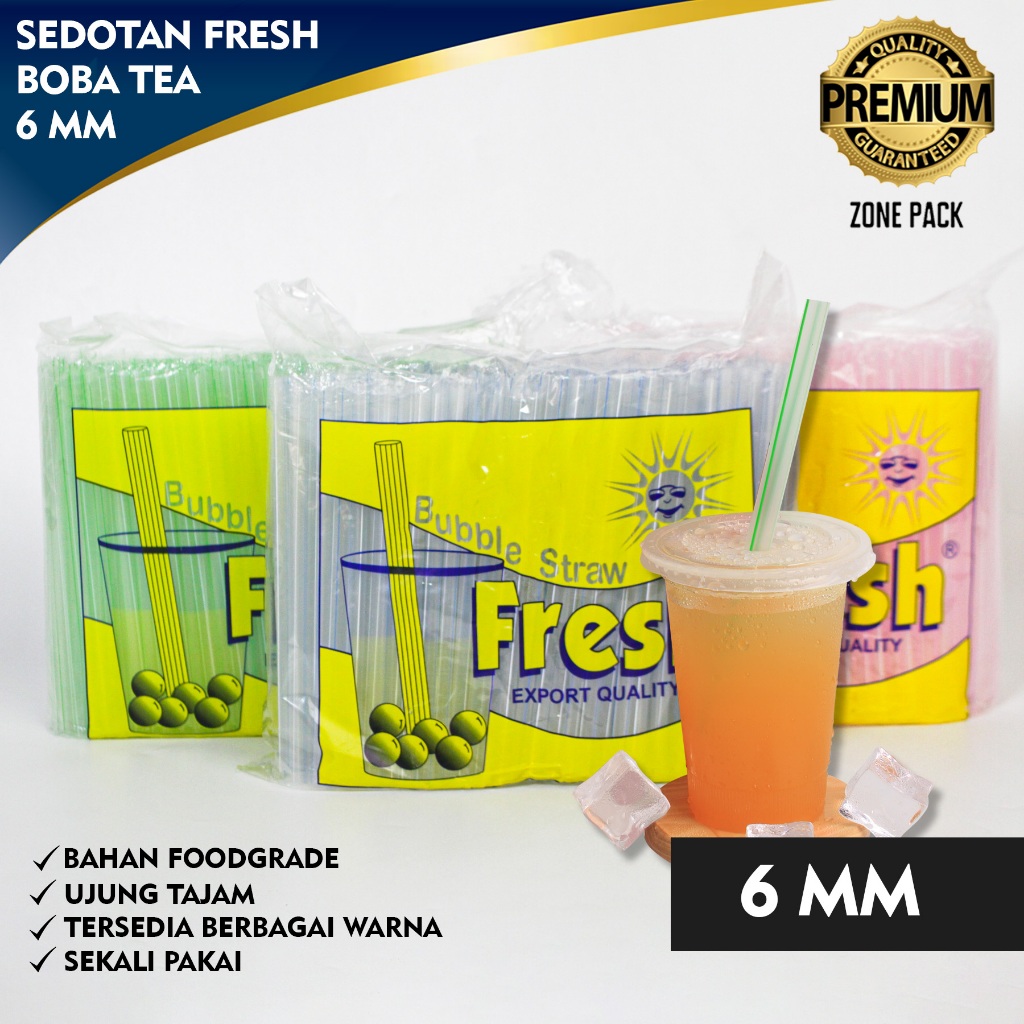 Jual [238 PCS] Sedotan Plastik Boba 6 MM |Sedotan Bubble Tea Boba ...