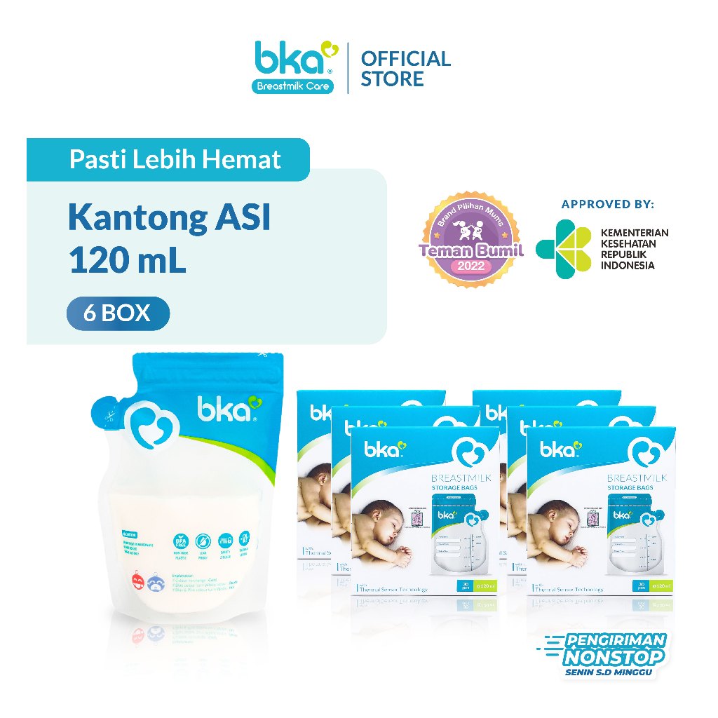 Jual PAKET BUNDLING BKA Kantong ASI BKA 6 BOX | Kantong ASI 120 ml Isi ...