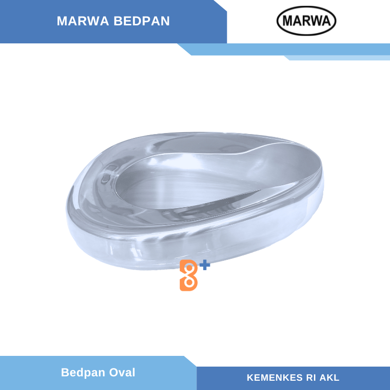 Jual MARWA Bed Pan Oval Perfection Stainless Steel / Pispot BAB Oval ...