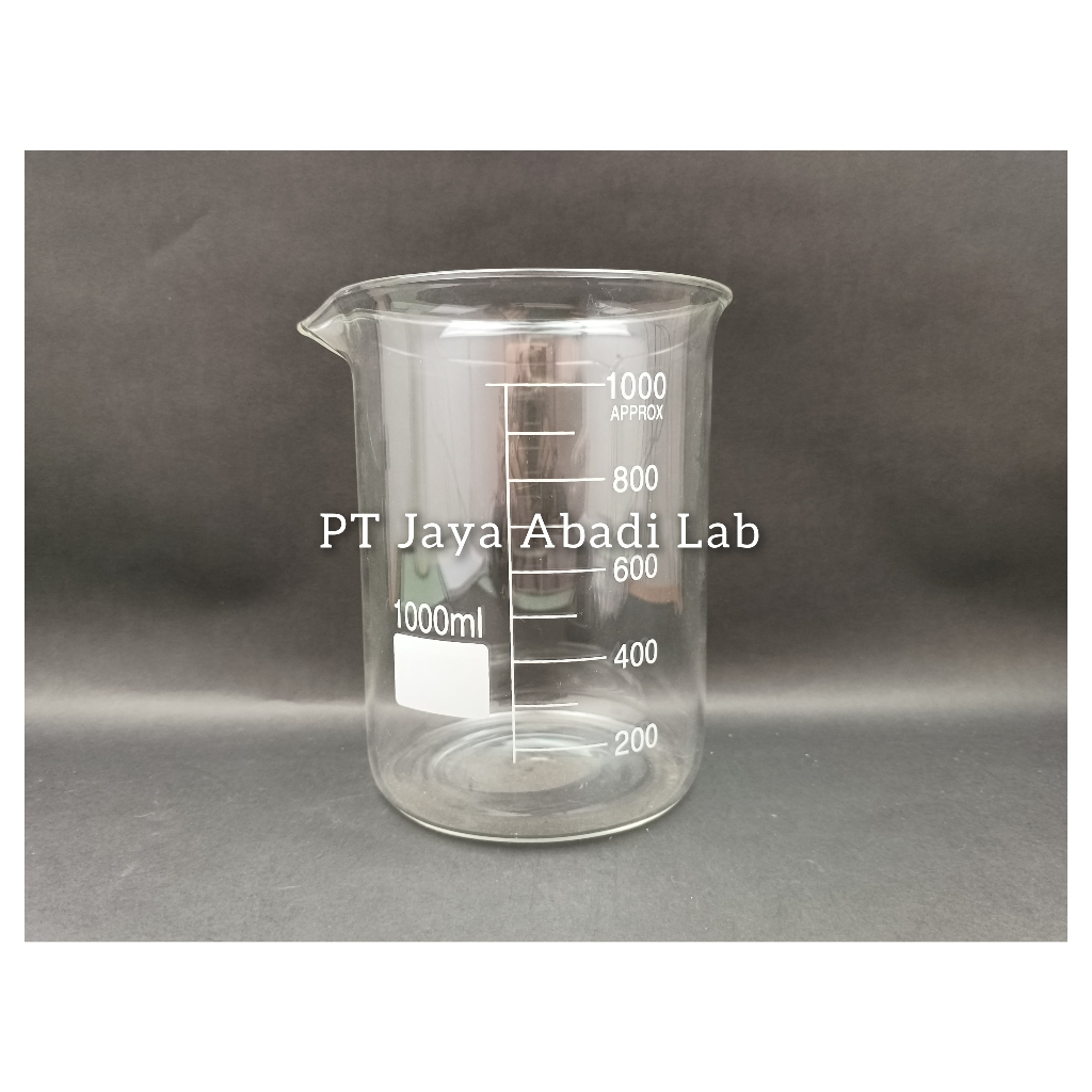 Jual beaker glass 1000 ml 1L 1 liter kaca low form gelas kimia 1000ml gelas ukur kaca | Shopee ...