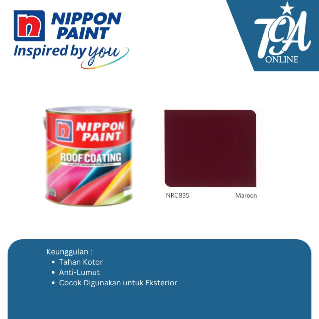Jual NIPPON PAINT Roof Coating SB Cat Genteng Solvent Based 2,5 Liter ...