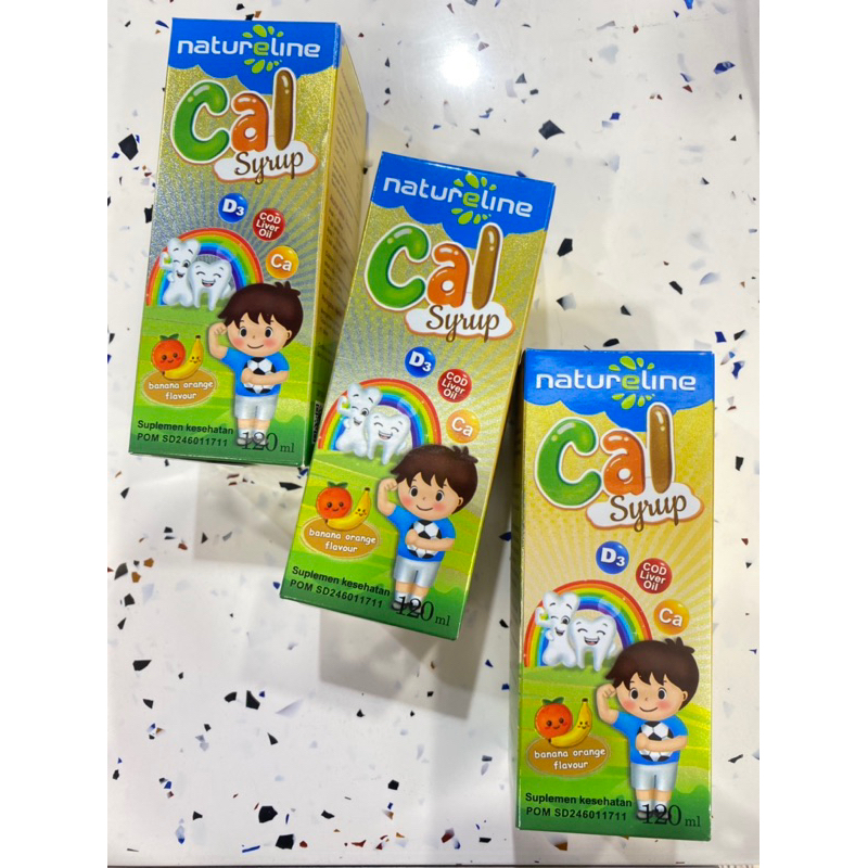 Jual NATURELINE CAL SIRUP/VITAMIN KALSIUM ANAK/NUTRISI OTAK LENGKAP ...