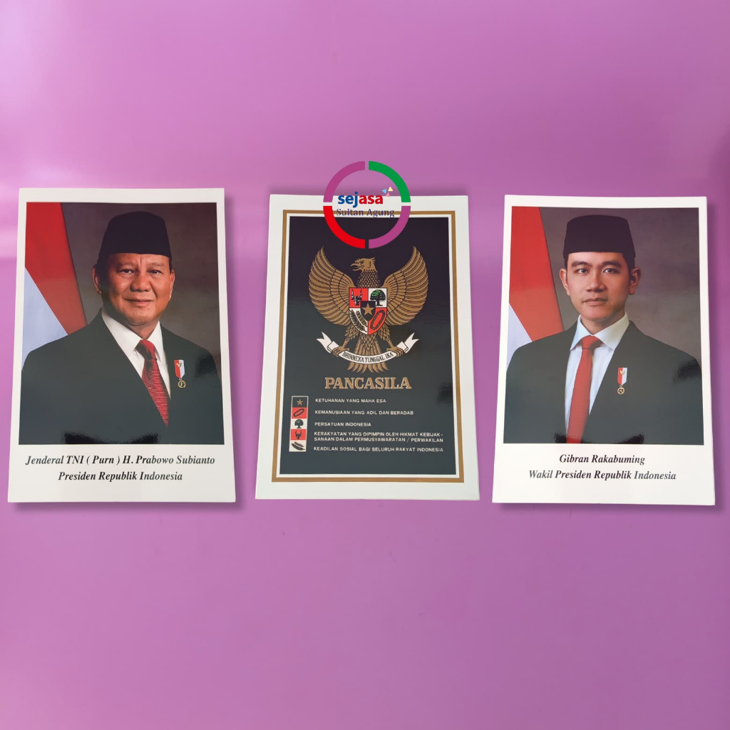 Jual Foto Presiden dan Wakil Presiden | Foto Presiden 2024-2029 ...