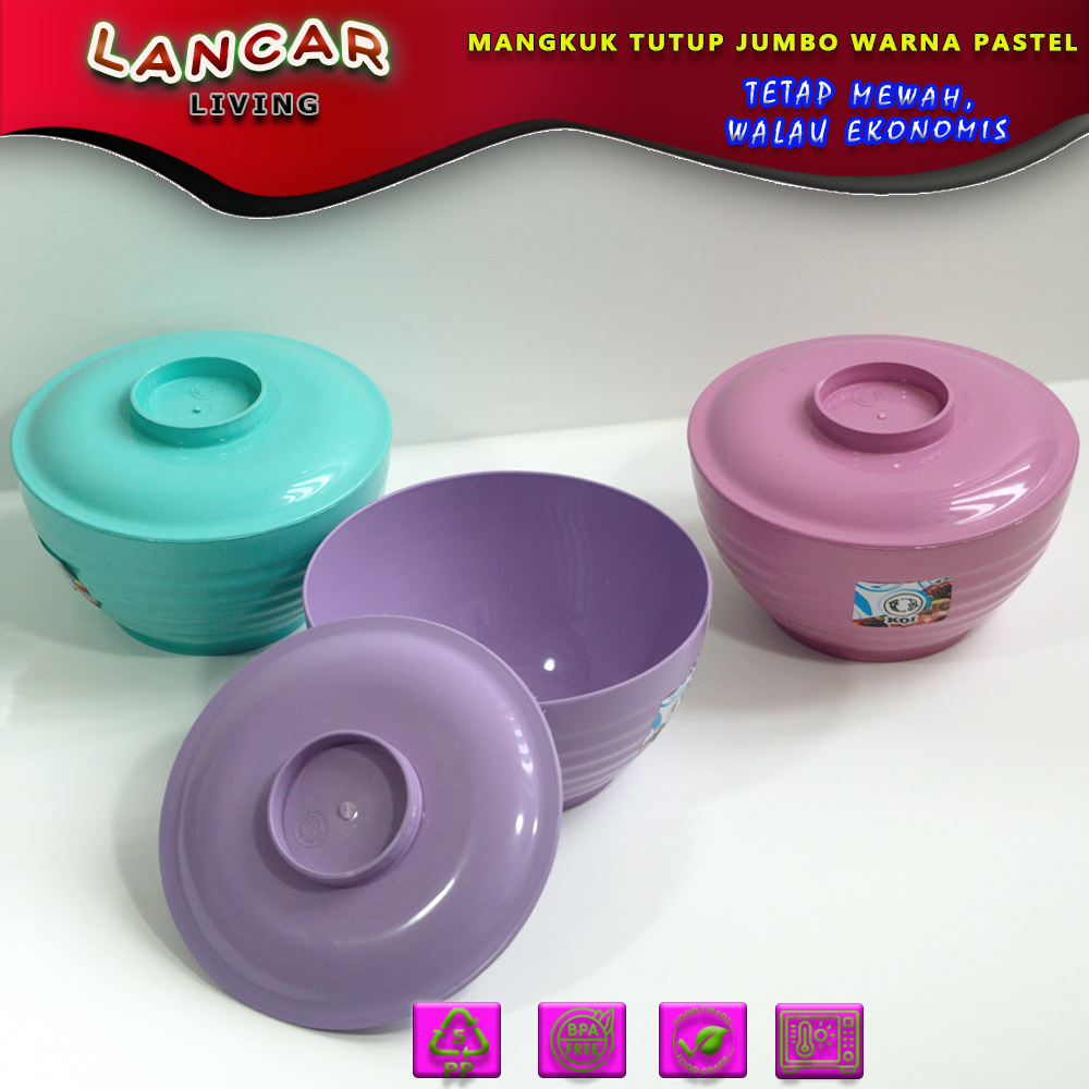 Jual 3 PCS Mangkuk Plastik Jumbo Warna Pastel Mangkuk Serbaguna Basi ...