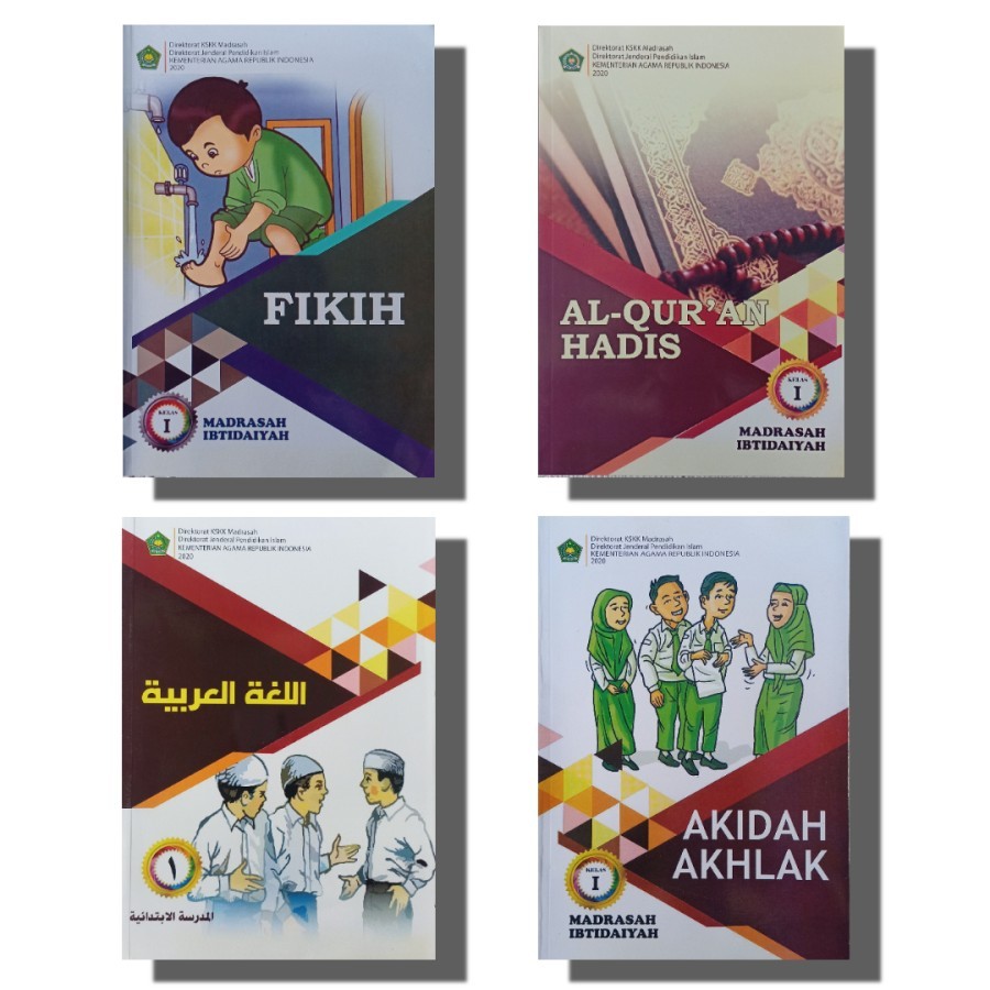 Jual Buku Madrasah Ibtidaiyah Kelas 1 MI Akidah Fikih Bahasa Arab Al Quran Hadis Kemenag ...