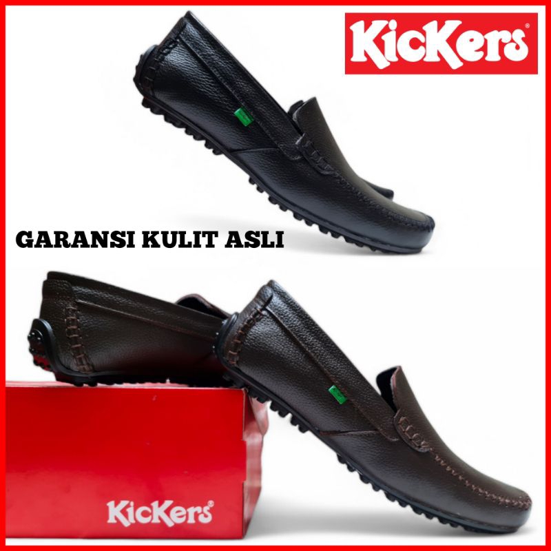 Jual SEPATU KERJA KANTOR PRIA KICKERS ASLI KULIT / SEPATU PANTOFEL SLIP ...