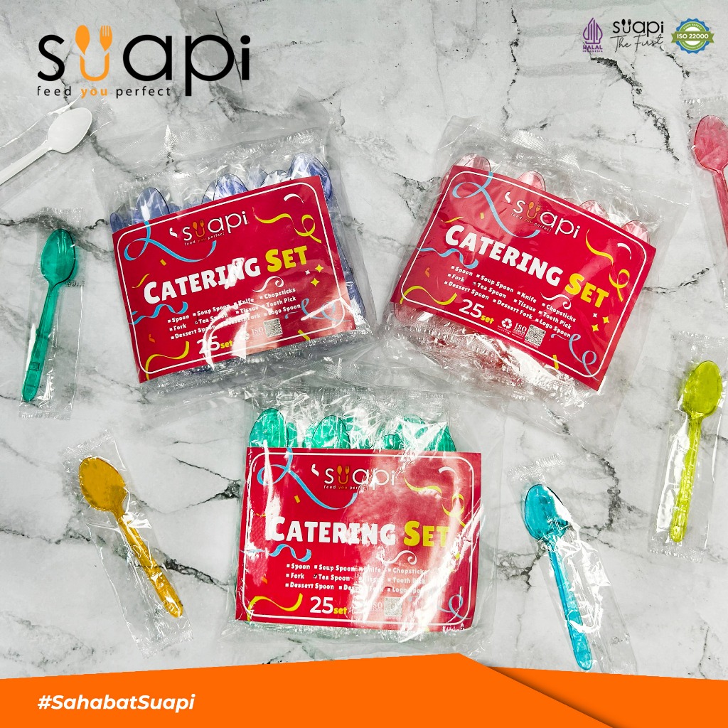Jual [25pcs] SUAPI Sendok Teh Plastik Warna Pack / Sendok Puding Steril ...