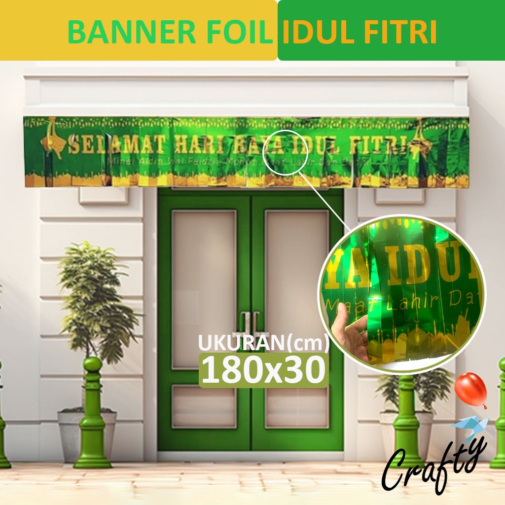 Jual Dekorasi Ramadhan BANNER PINTU FOIL Hiasan Idul Fitri Acara Tema ...