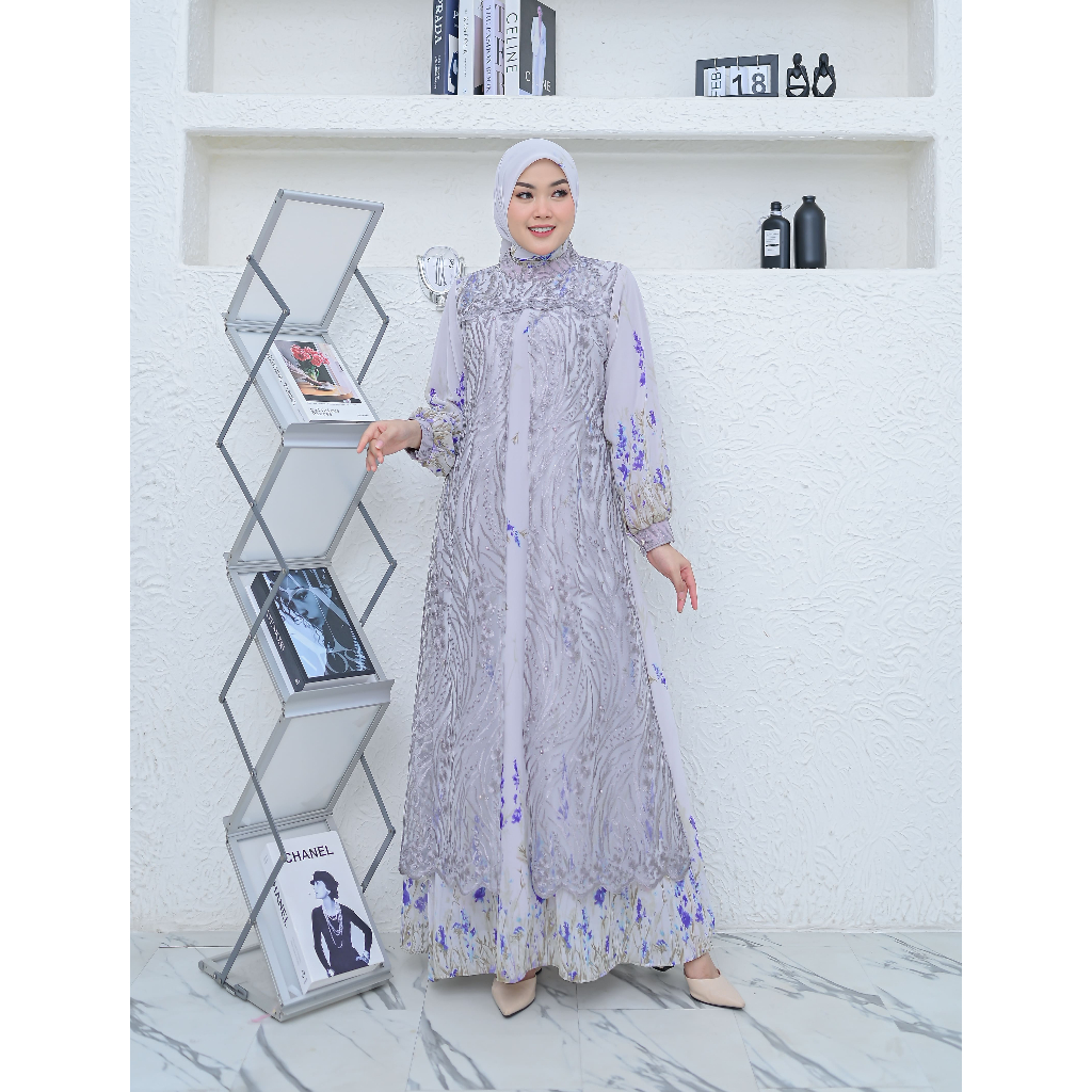 Jual READY - Gamis Set Hijab Spesial Lebaran 2025 Bahan Ceruty Babydoll ...