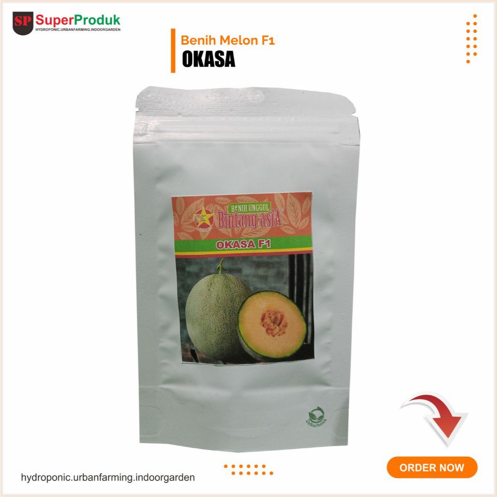 Jual Benih Melon Okasa F1 Rock melon bintang asia kemasan repack 100 ...