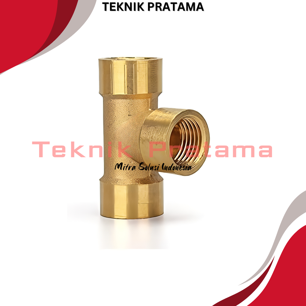 Jual 1/8" Nepel Tee Drat Female / Tee Kuningan Drat Dalam Size 1/8 Inch ...