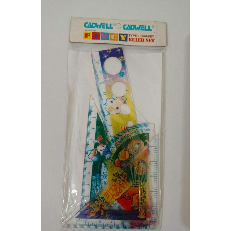 Jual penggaris set plastik isi 4 / garisan busur siku segitiga 4 in 1 ...