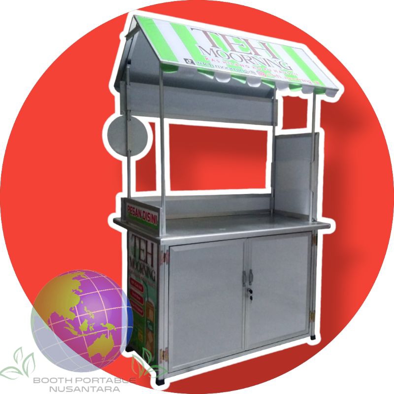 Jual Booth Portable medium atap, pintu, free X Banner & papan menu ...