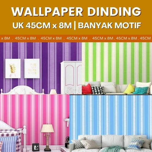 Jual [WALLPAPER 10M] Wallpaper Sticker Dinding Kamar Tidur Aesthetic Walpeper Ruang Tamu Salur ...