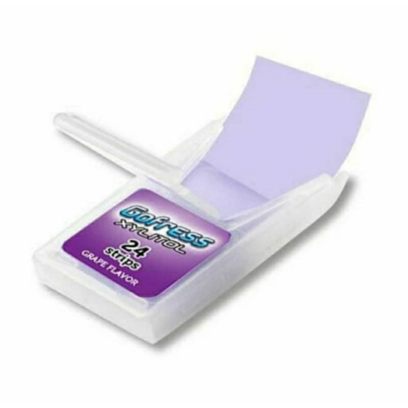 Jual GOFRESS EYLITOL grape flavor (24 strips) | Shopee Indonesia