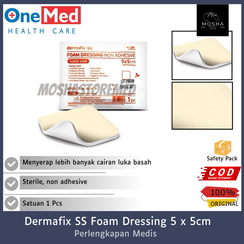 Jual ONEMED-Dermafix SS Foam Dressing 5x5cm | Shopee Indonesia