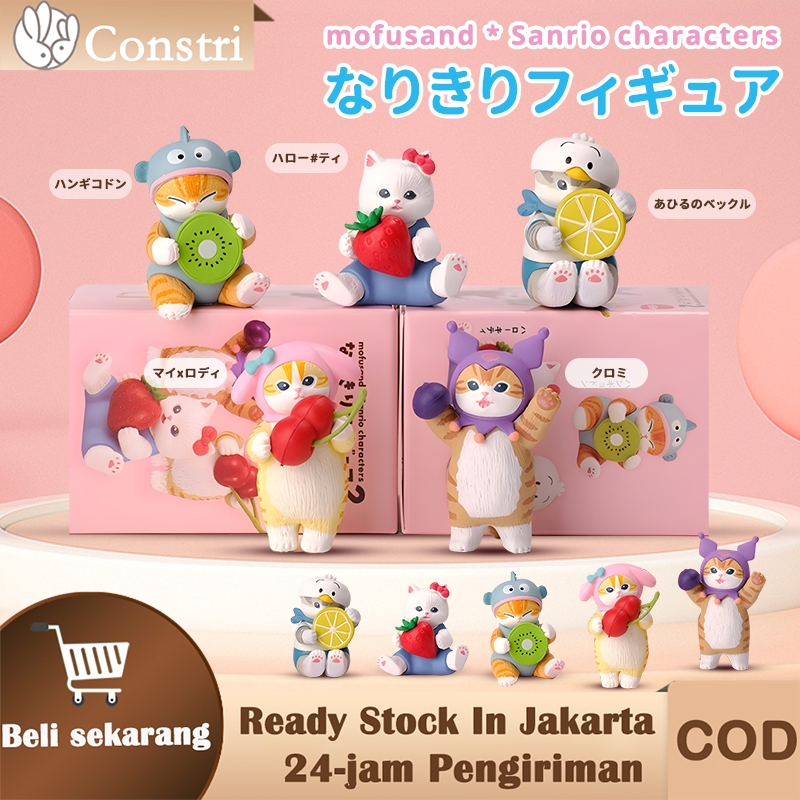 Jual 5/6PCS Mofusand Figur Ornamen Kucing Kitan Club Mofusand Sanrio Fruits Blind Box Standing ...