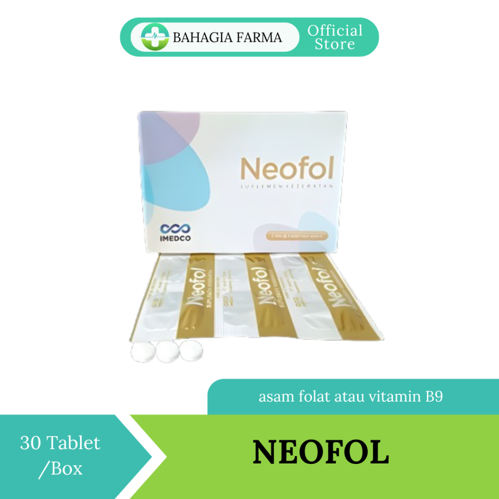 Jual NEOFOL | Suplemen Kehamilan | Folat Aktif 5-MTHF | 1 Box isi 30 ...
