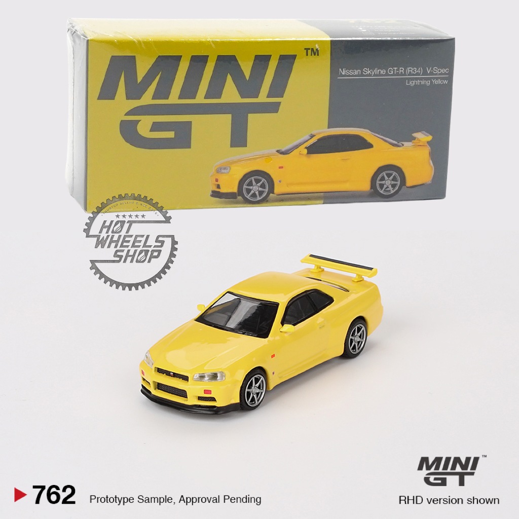 Jual MINI GT 762 - Nissan Skyline GT-R (R34) V-Spec Lightning Yellow ...