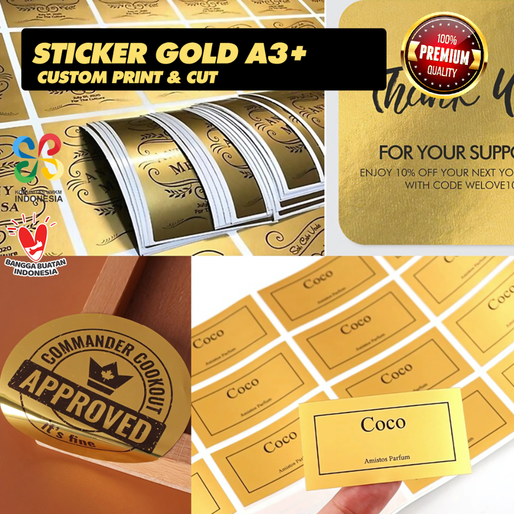 Jual Print Cetak Sticker Gold dan Silver Label Kemasan Skincare ...