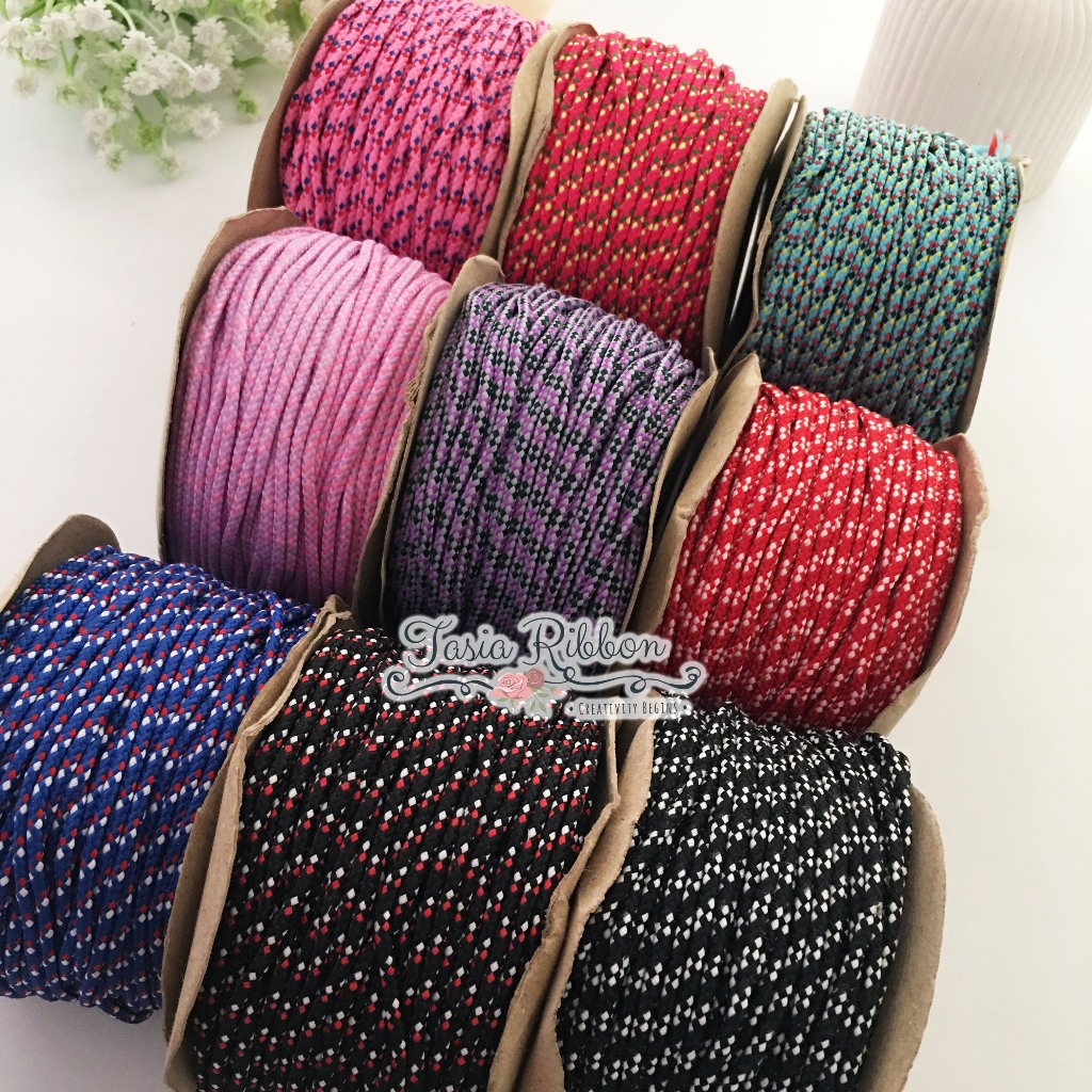 Jual Tali Pursik Motif/Tali Paracord (Tali Bahan DIY/Tali Strap Phone ...