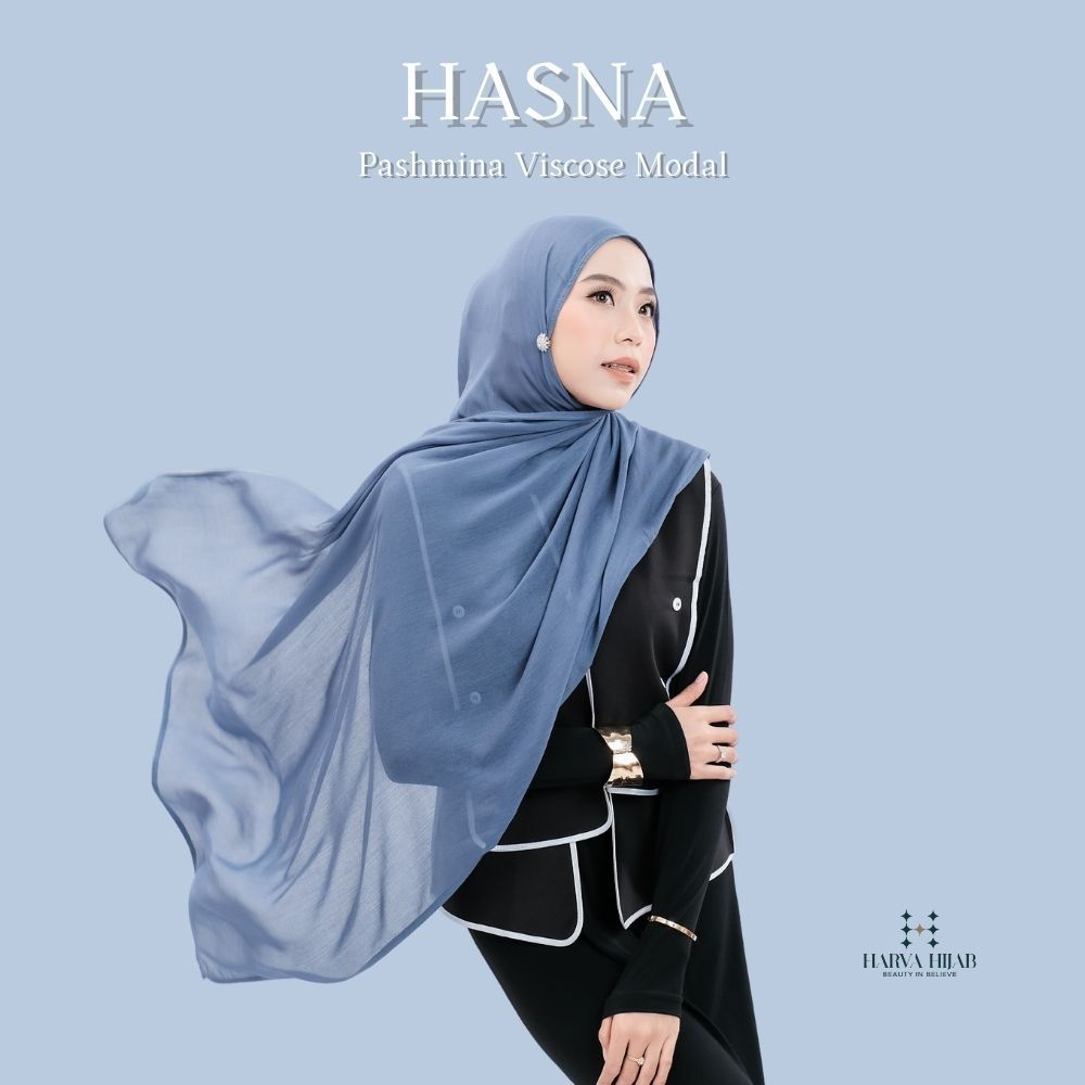 Jual Harva Hijab - Hasna Pashmina Viscose Modal | Shopee Indonesia
