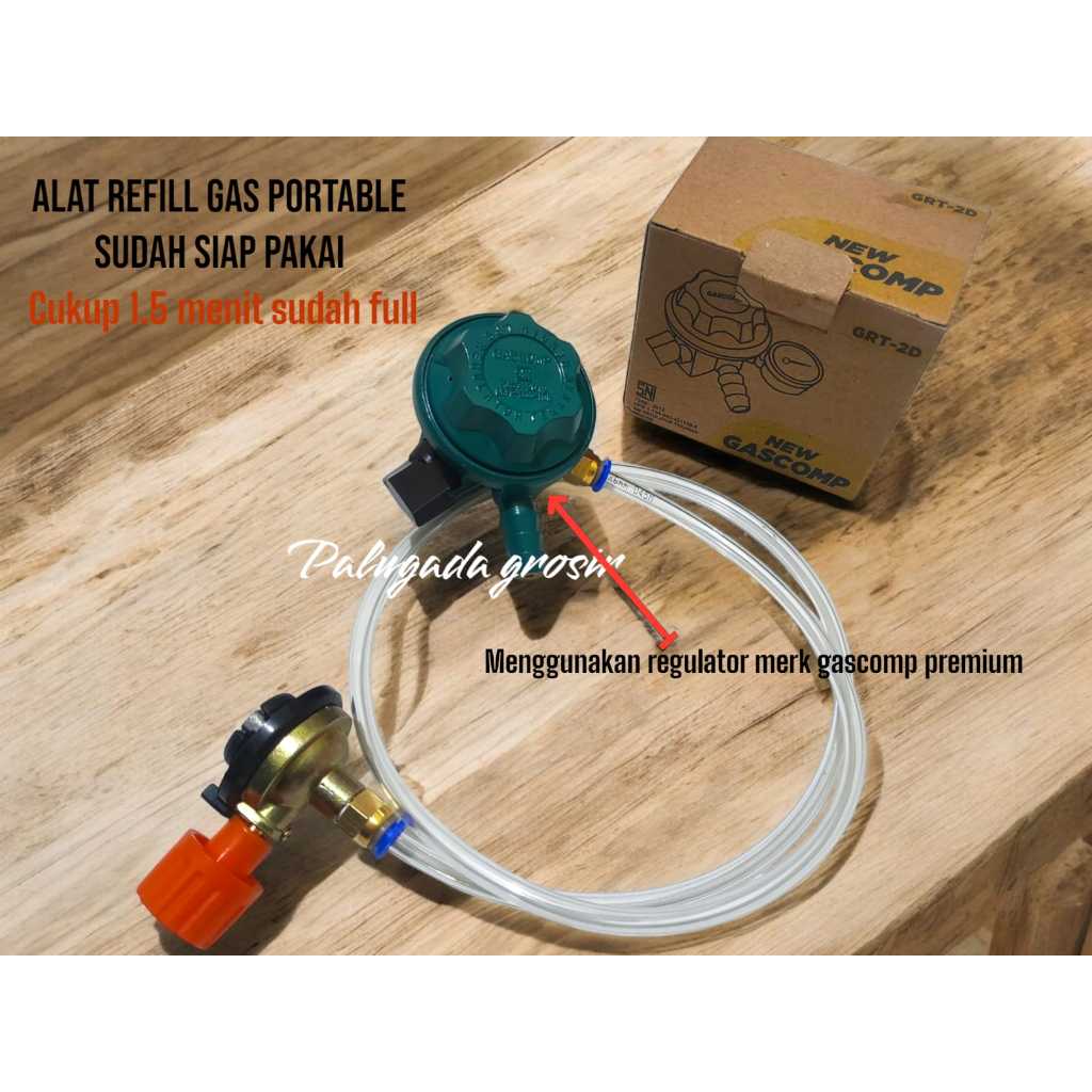 Jual alat isi ulang gas portable reffil gas kaleng fullset | Shopee ...