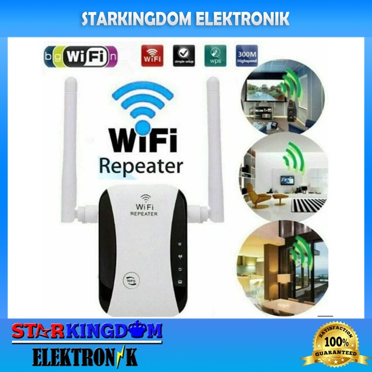 Jual Router Repeater Wireless 300Mbps 2.4Ghz Wifi Range Extender Memperluas Sinyal 2 Antena ...