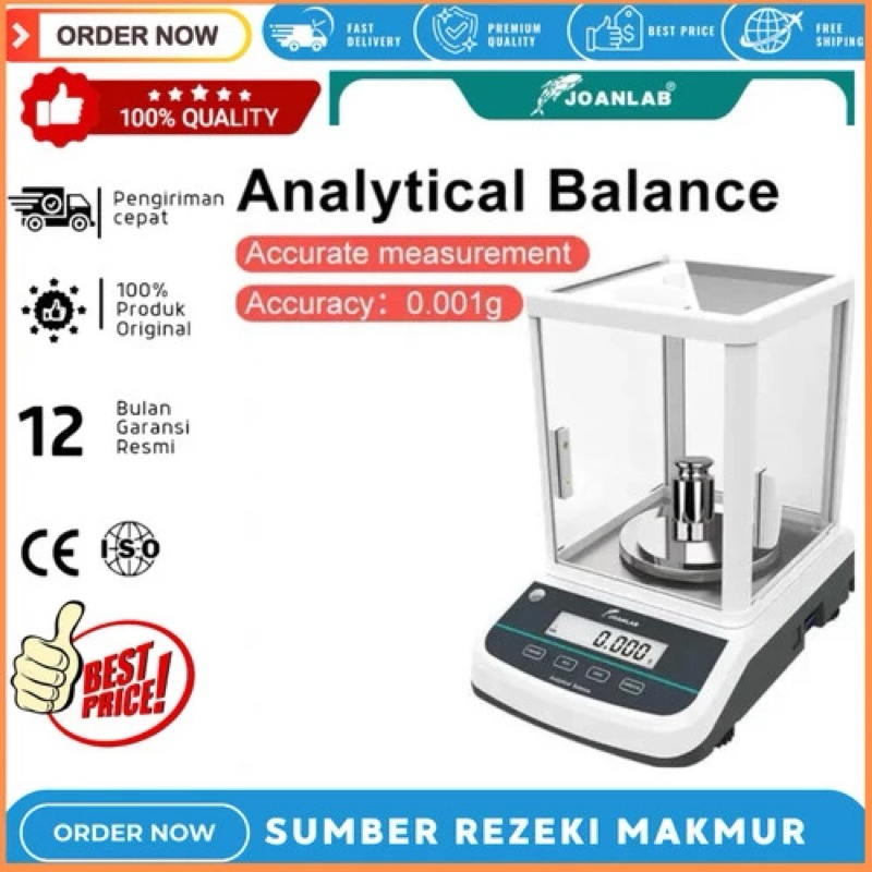 Jual Analytical Balance Timbangan 0.001g Max 200g Joanlab FA2003S Lab ...