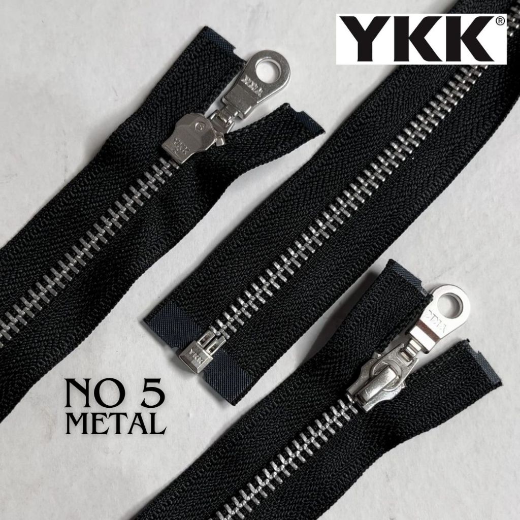 Jual Resleting Jaket YKK No 5 Gigi Metal Silver ATG Gold Nomor 5 Besi Autolock Zipper Open End ...