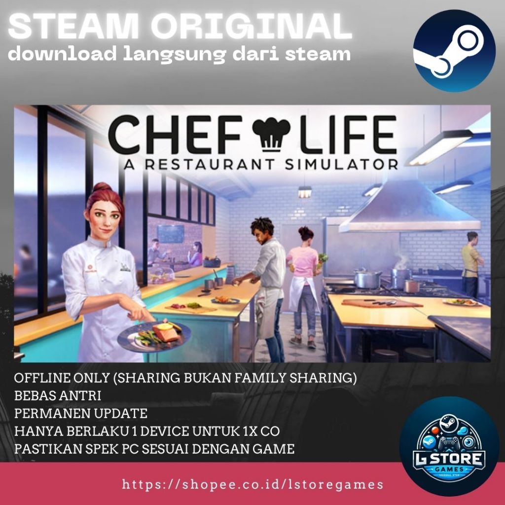 Jual Chef Life: A Restaurant Simulator PC Sharing Original Offline ...