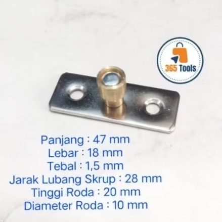 Jual Roda Bawah Rel Pintu Rumah Sliding 10 mm (Roda KUNINGAN) - Pen Pin ...