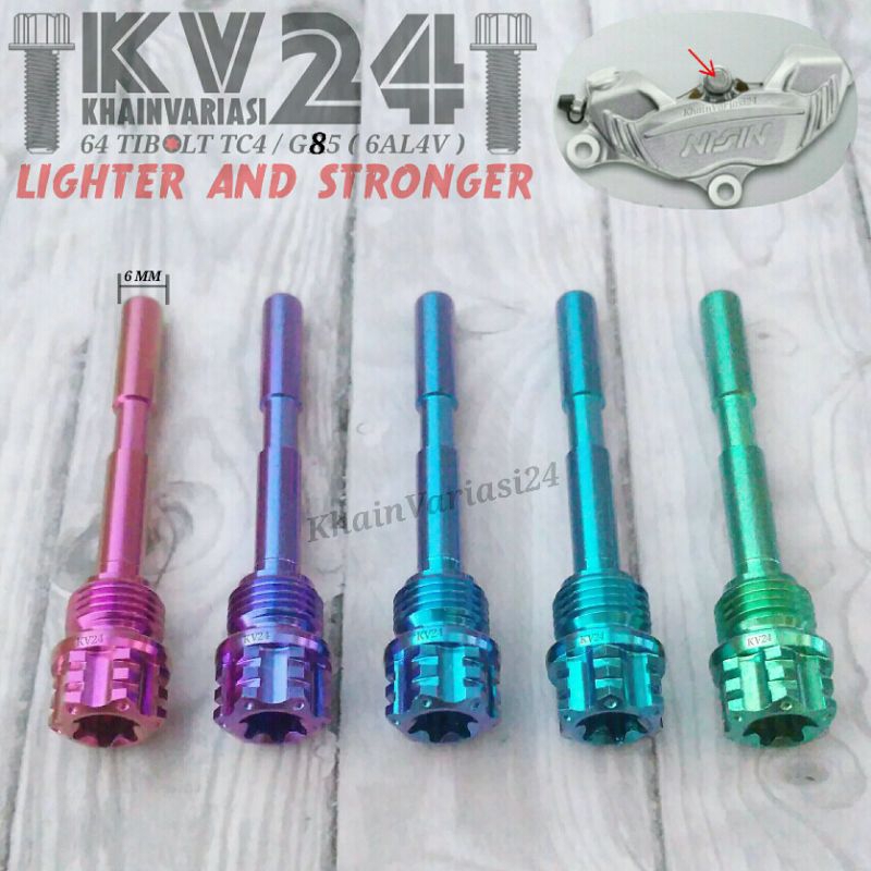Jual Baut titanium pin tojosan kampas kaliper caliper nissin samurai 4p Kiri single pin | Shopee ...
