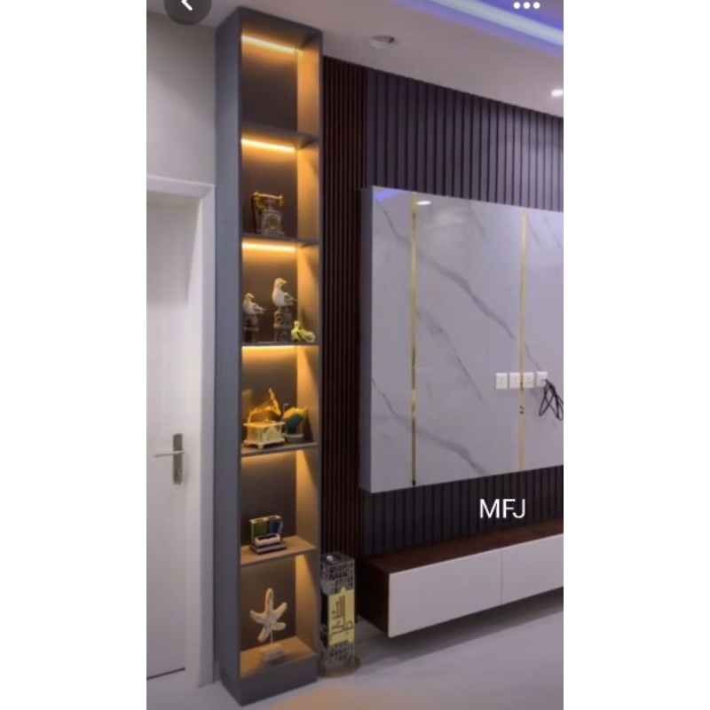 Jual rak samping Backdrop tv elegan#hpl RS1 | Shopee Indonesia