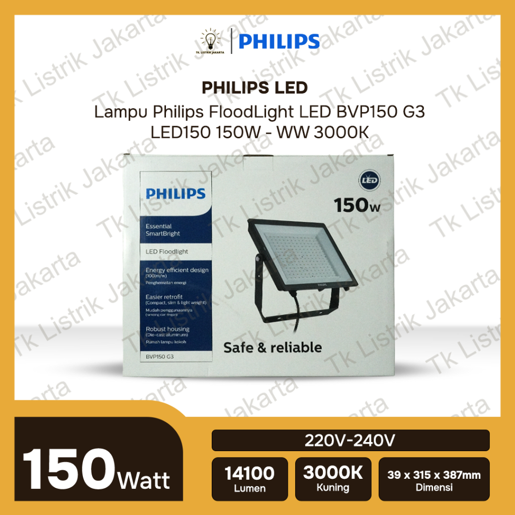 Jual Lampu Sorot LED Philips BVP150 G3 150W LED150 FloodLight Outdoor | Shopee Indonesia