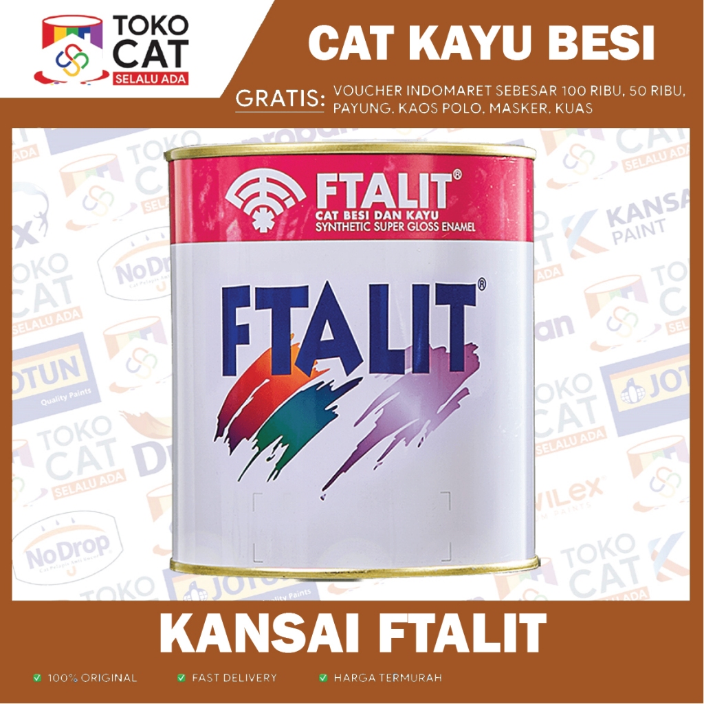 Jual CAT MINYAK KAYU DAN BESI | FTALIT GLOSS 1 KG (READY SEMUA WARNA) | KEMASAN KALENG | Shopee ...