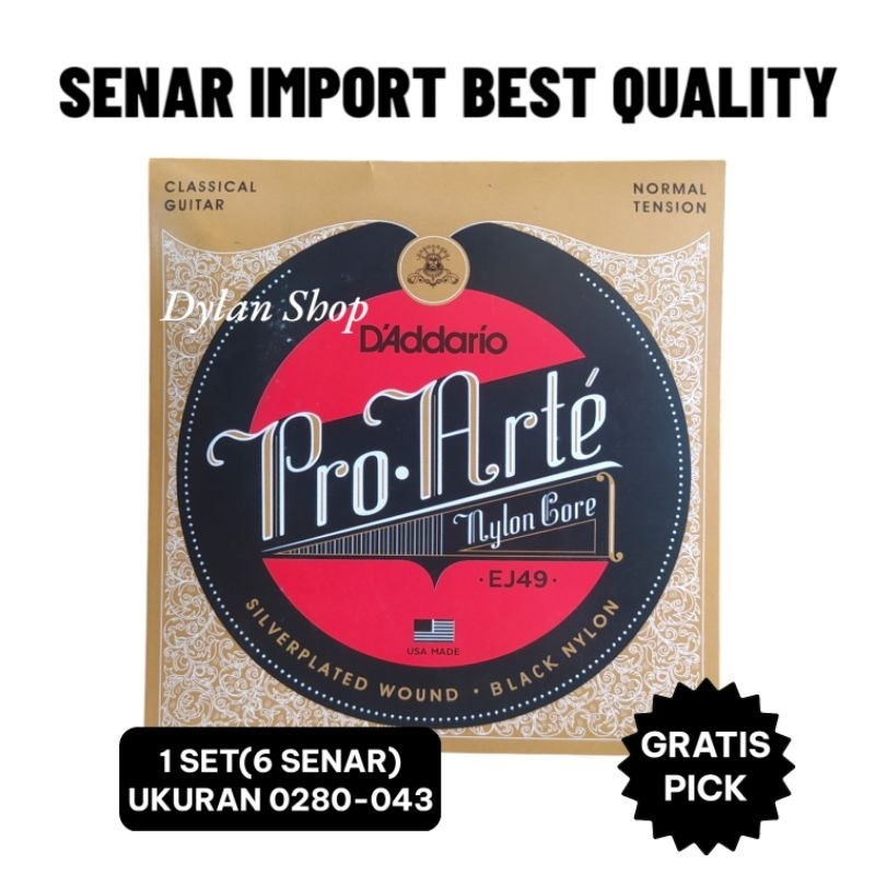 Jual Senar Gitar Nylon klasik EJ49 kualitas Import (Senar Nilon Hitam ...