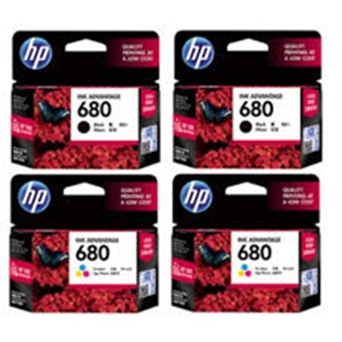 Jual HP Tinta Cartridge 680 F6V26AA Black and Tri Color Original ...
