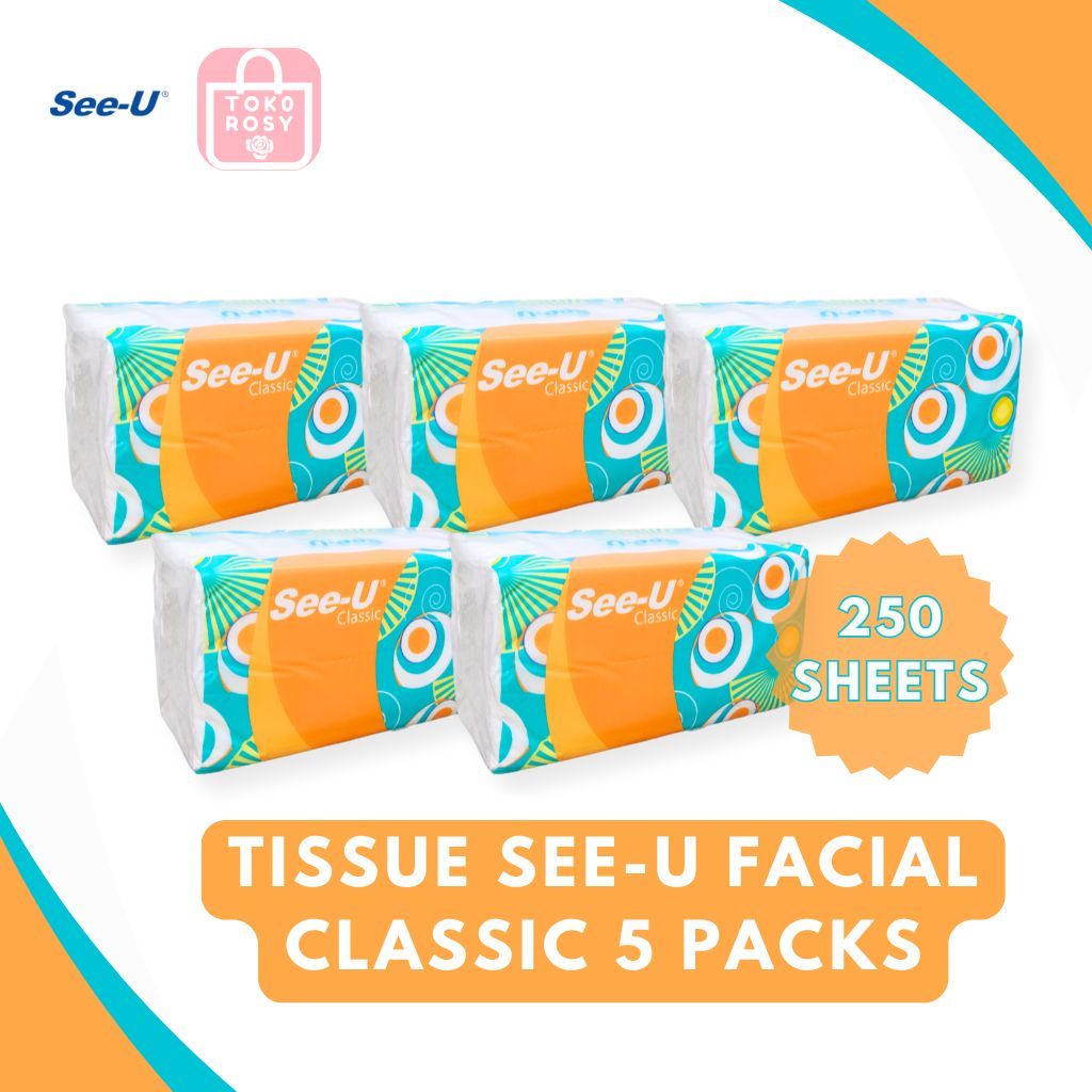 Jual PAKET 5 PACK TISSUE TISU SEE U FACIAL CLASSIC 250 SHEETS - TISU ...