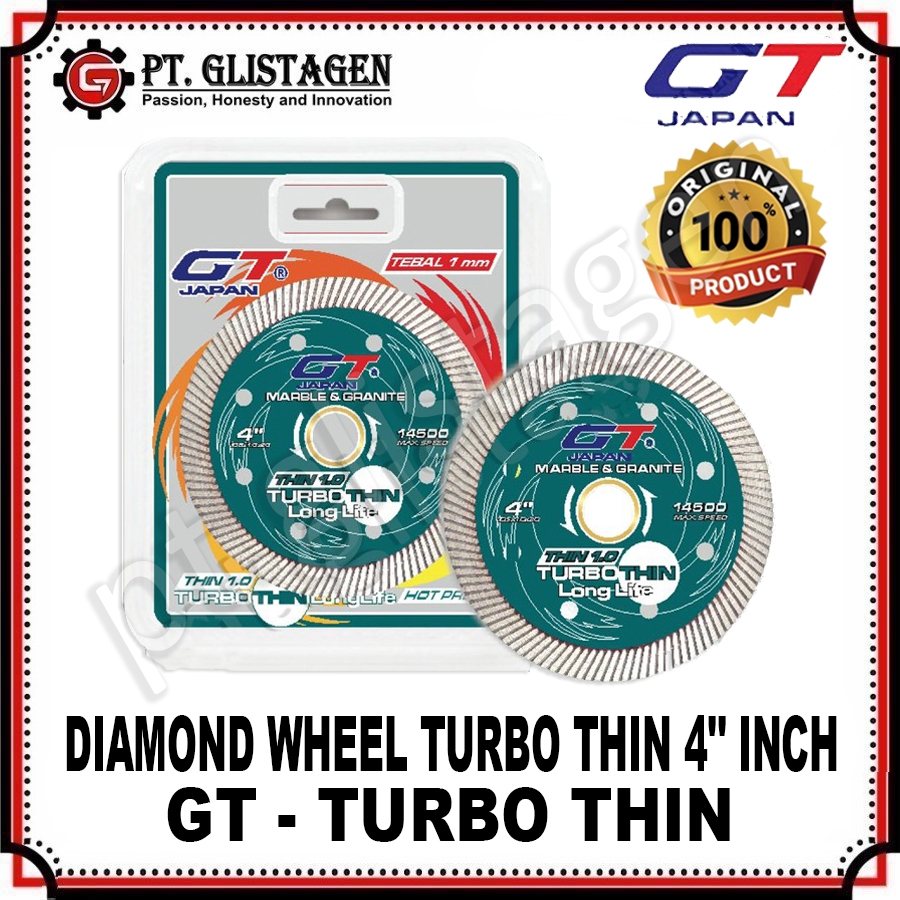 Jual GT Diamond Wheel Turbo Thin Hijau 4" inch Pisau Potong Keramik ...