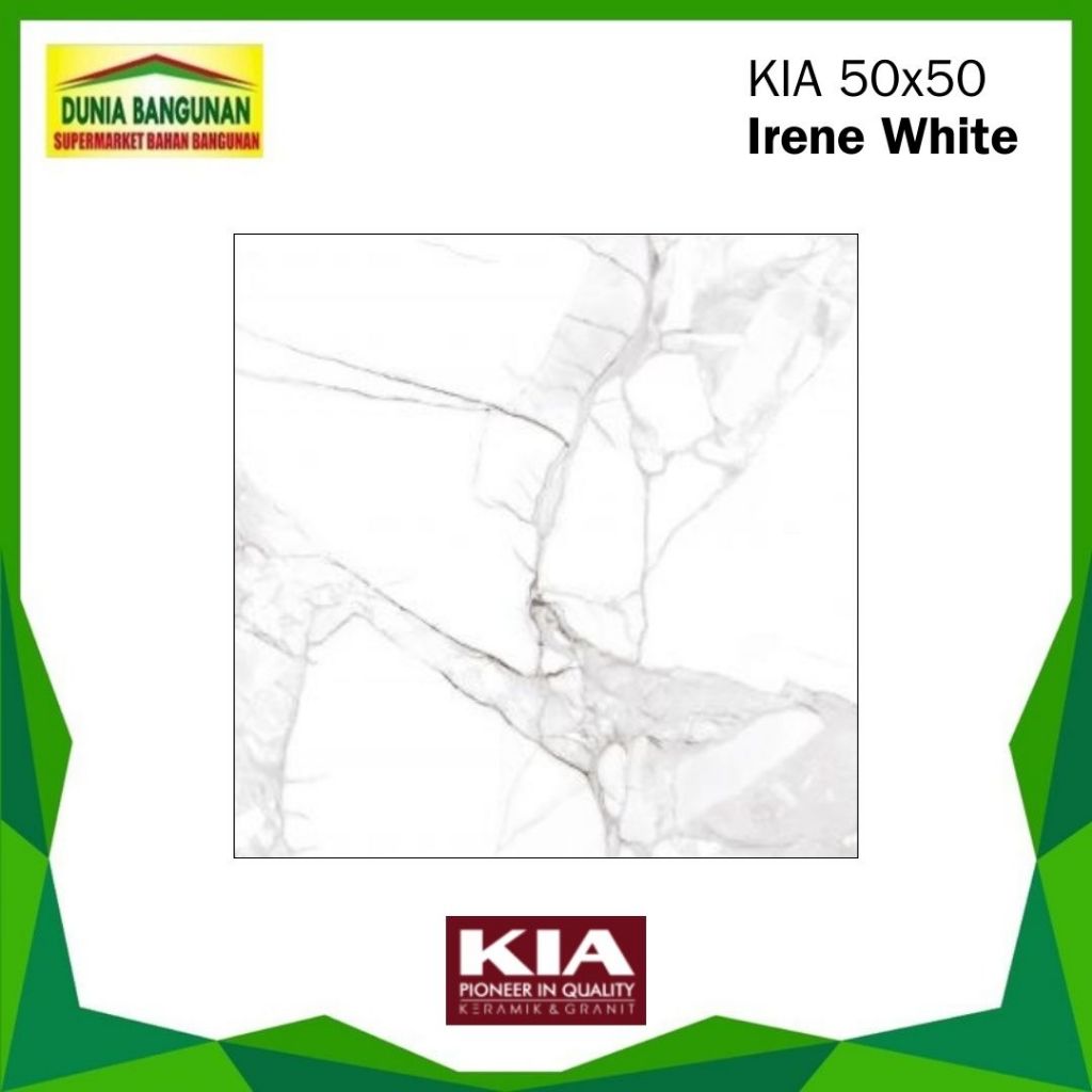 Jual Keramik Lantai 50x50 Motif Carara KIA Irene White 50x50 Keramik ...