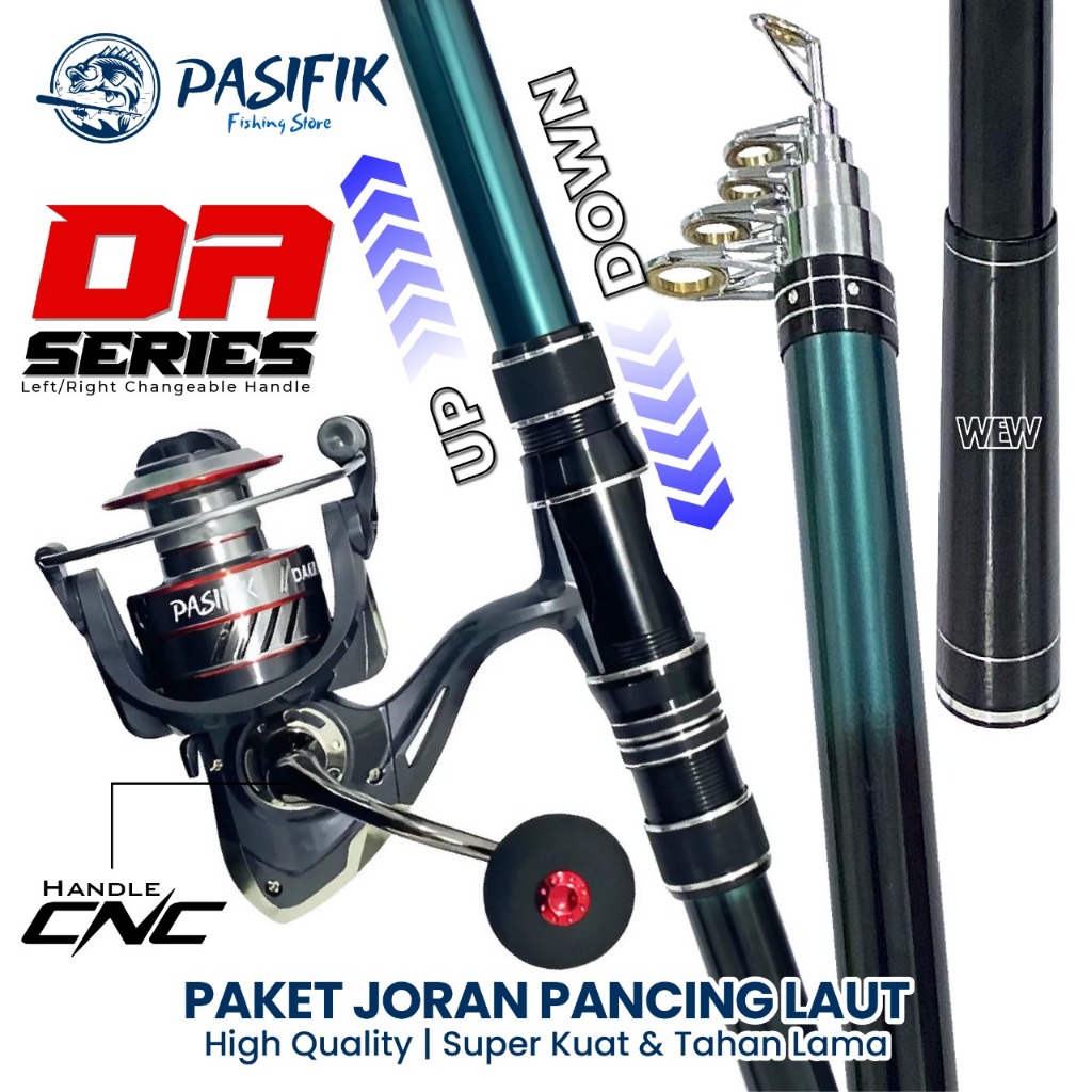 Jual Paket Set Joran Laut Antena Telescopic Portable High Carbon Joran Pancing Teleskopik dan ...