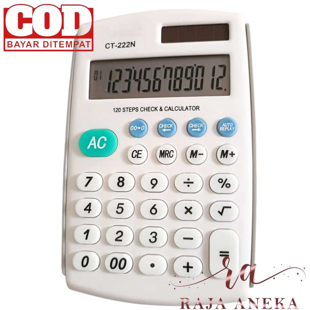 Jual Calculator SDC 222N CT 222 N 12 DIGIT Kalkulator Kecil Putih CT ...