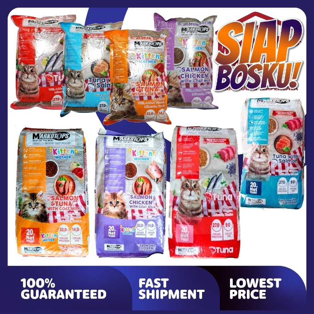 Jual MARKOTOP Dry Food Makanan Kucing Kering Freshpack 800gr all varian ...