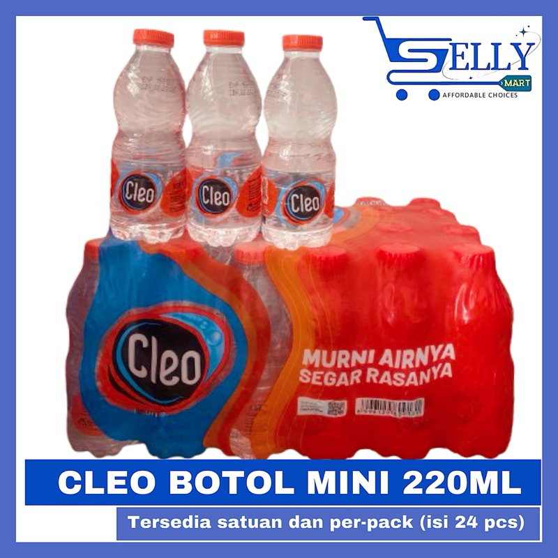 Jual CLEO AIR MINERAL BOTOL MINI 220ML ISI 24 PCS (SATUAN DAN PACK) | Shopee Indonesia